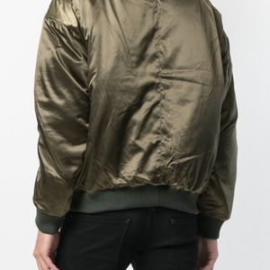 Represent | Jackets & Coats | Represent Puffy Satin Olive Bomber Jacket ...